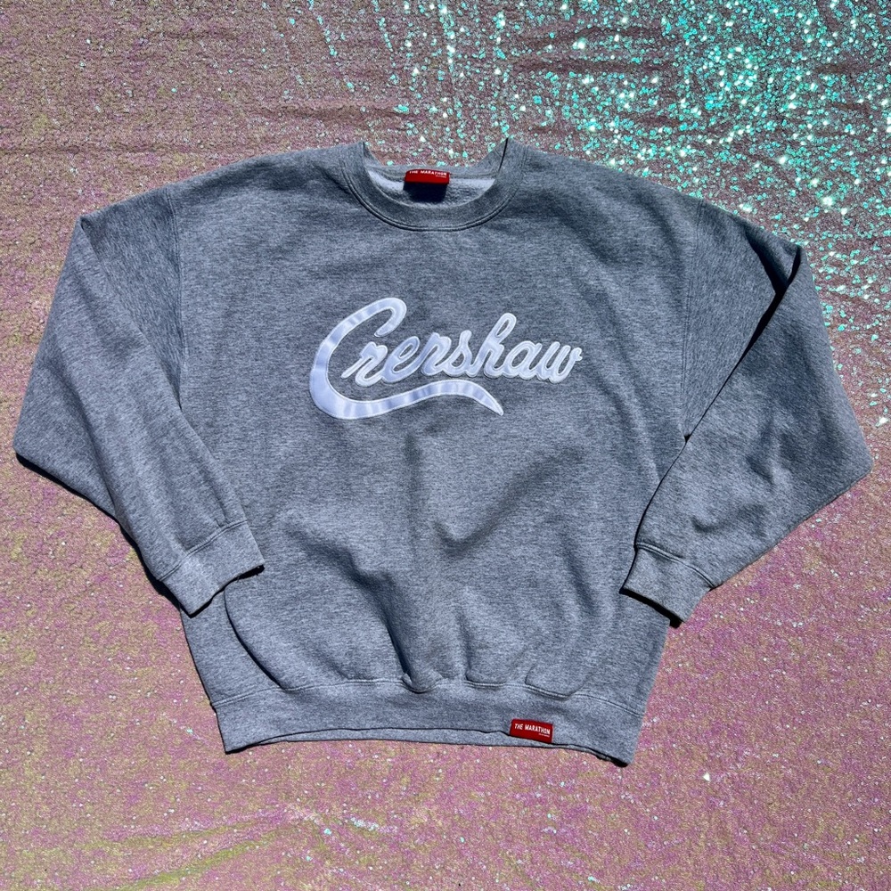 Crenshaw Grey With White Font Classic Sweatshirt - Gem